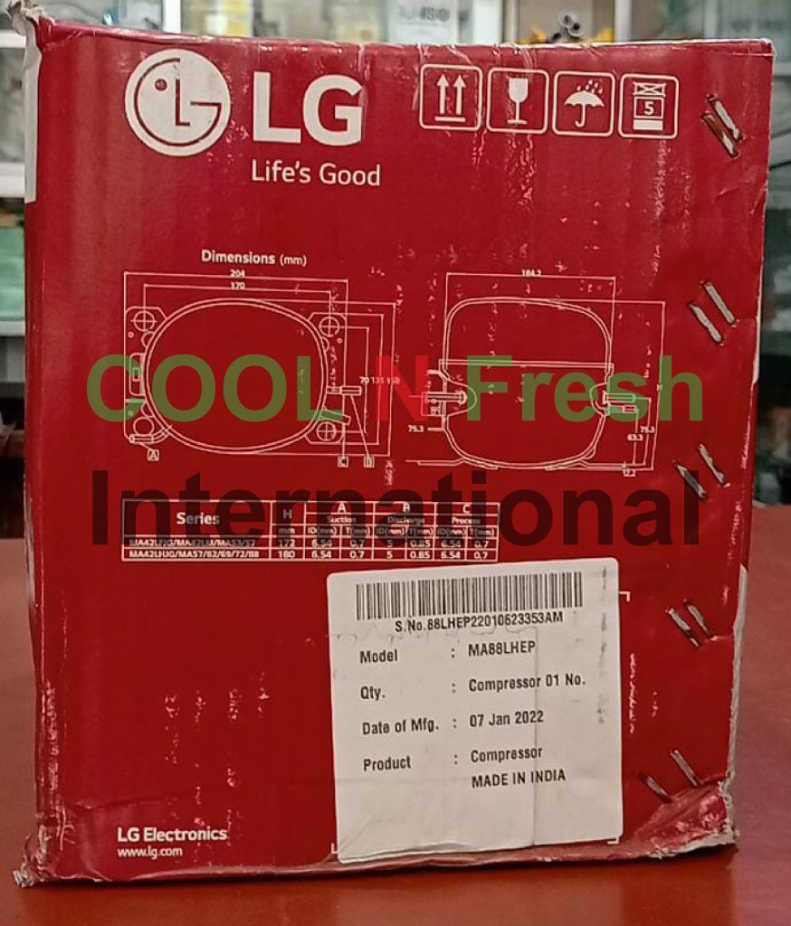 LG Compressor For Fridge Model MA88 | Cool N Fresh