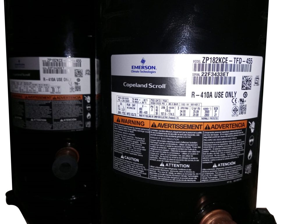 Copeland Scroll Compressor Capacity 13 Ton Model ZP182KCE-TFD-477 R410A | Cool N Fresh