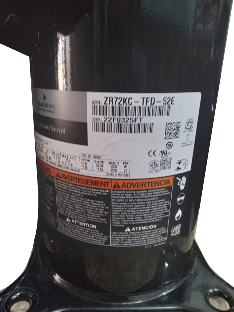 Copeland Scroll Compressor Capacity 5 Ton Model ZR72KC-TFD-522 R22 | Cool N Fresh