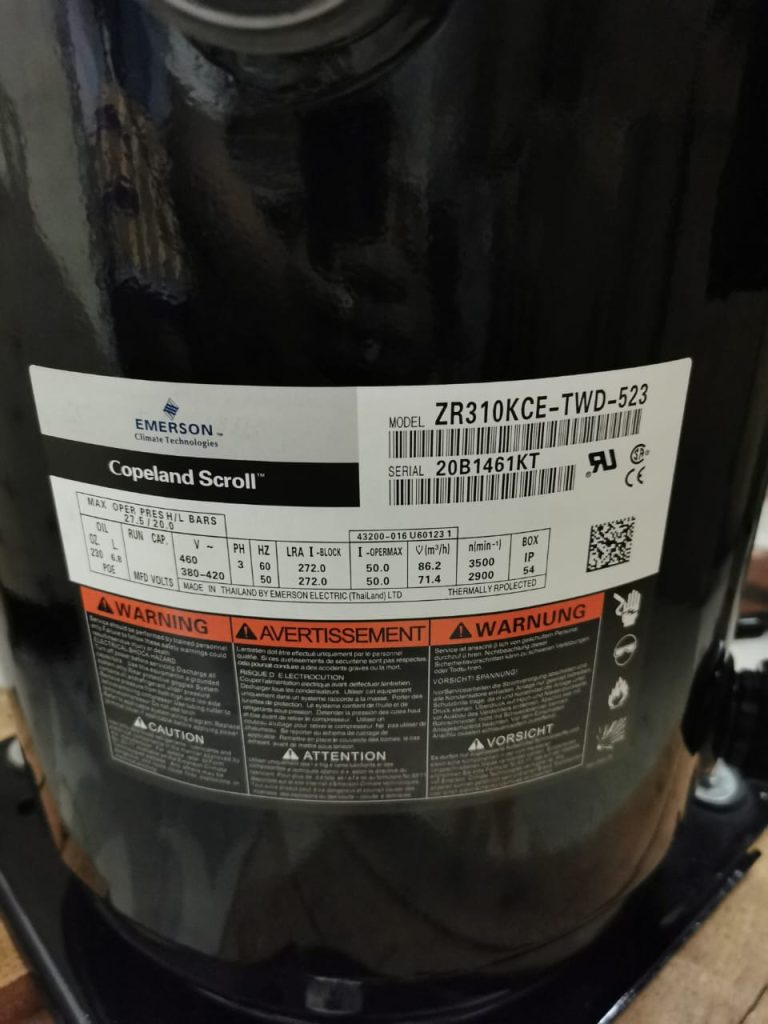 Copeland Scroll Compressor Capacity 21 Ton Model ZR310KC-TFD-522 R22 | Cool N Fresh