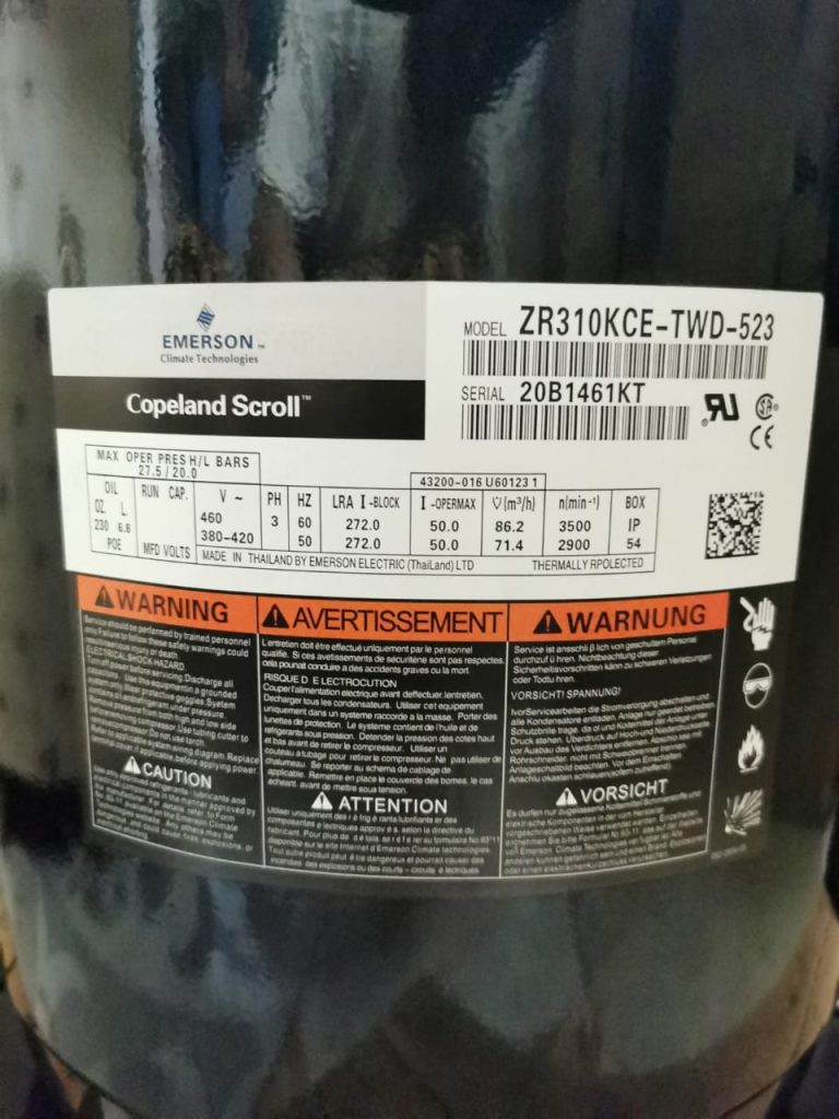 Copeland Scroll Compressor Capacity 21 Ton R22 | Cool N Fresh