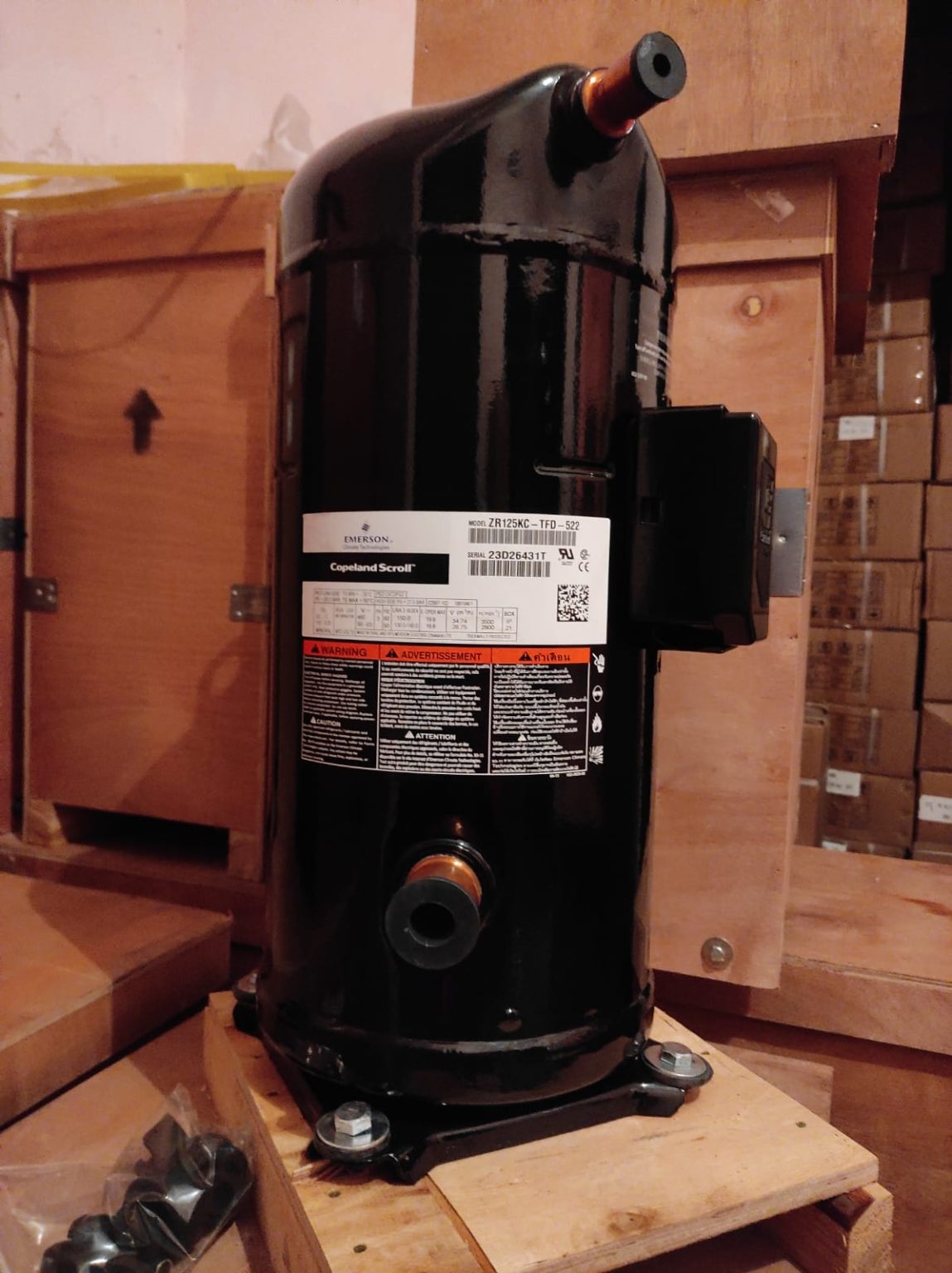 Copeland Scroll Compressor Capacity 8 Ton Model ZR125KC-TFD-522 R22 ...