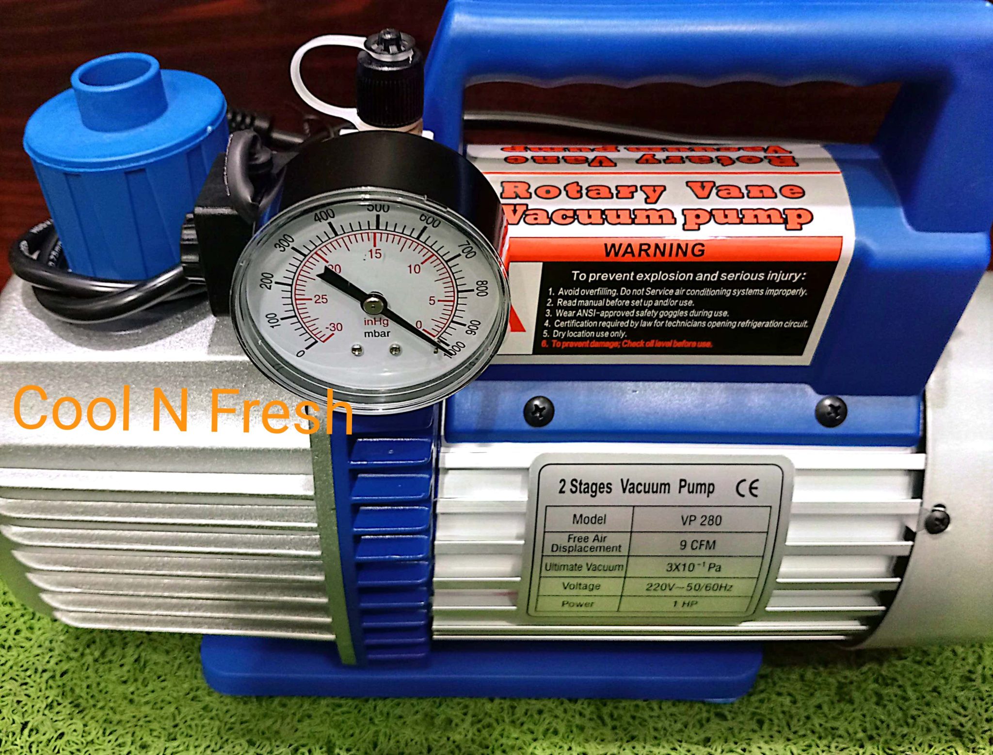 2 Stages Vacuum Pump Capacity 1 HP | Cool N Fresh