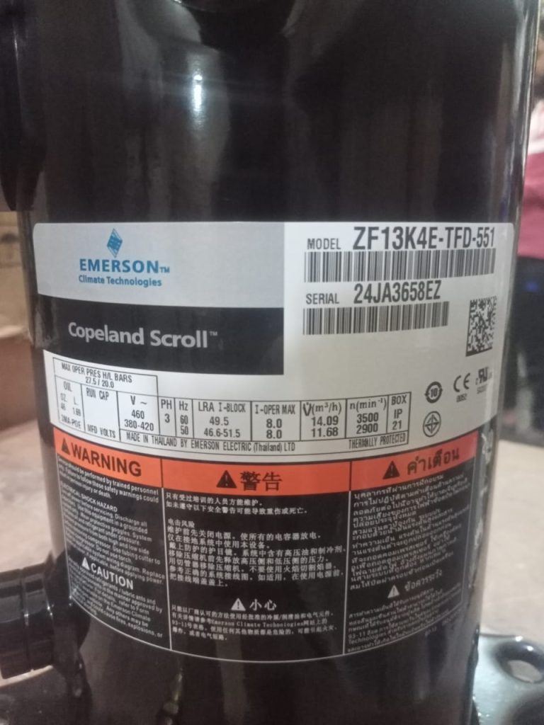 Copeland Scroll Compressor Model ZF13K4E-TFD-551 Multi Gas | Cool N Fresh